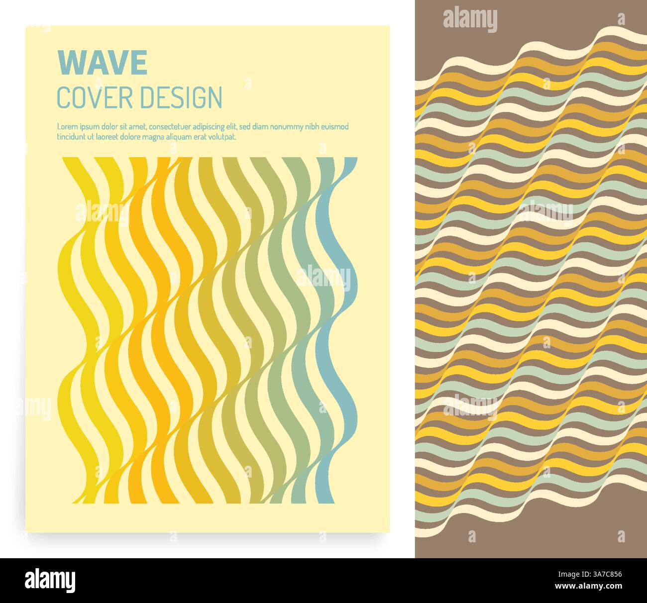 Abstract dynamic template with wavy curved ribbons. Modern cover design. 3d vector illustration ...