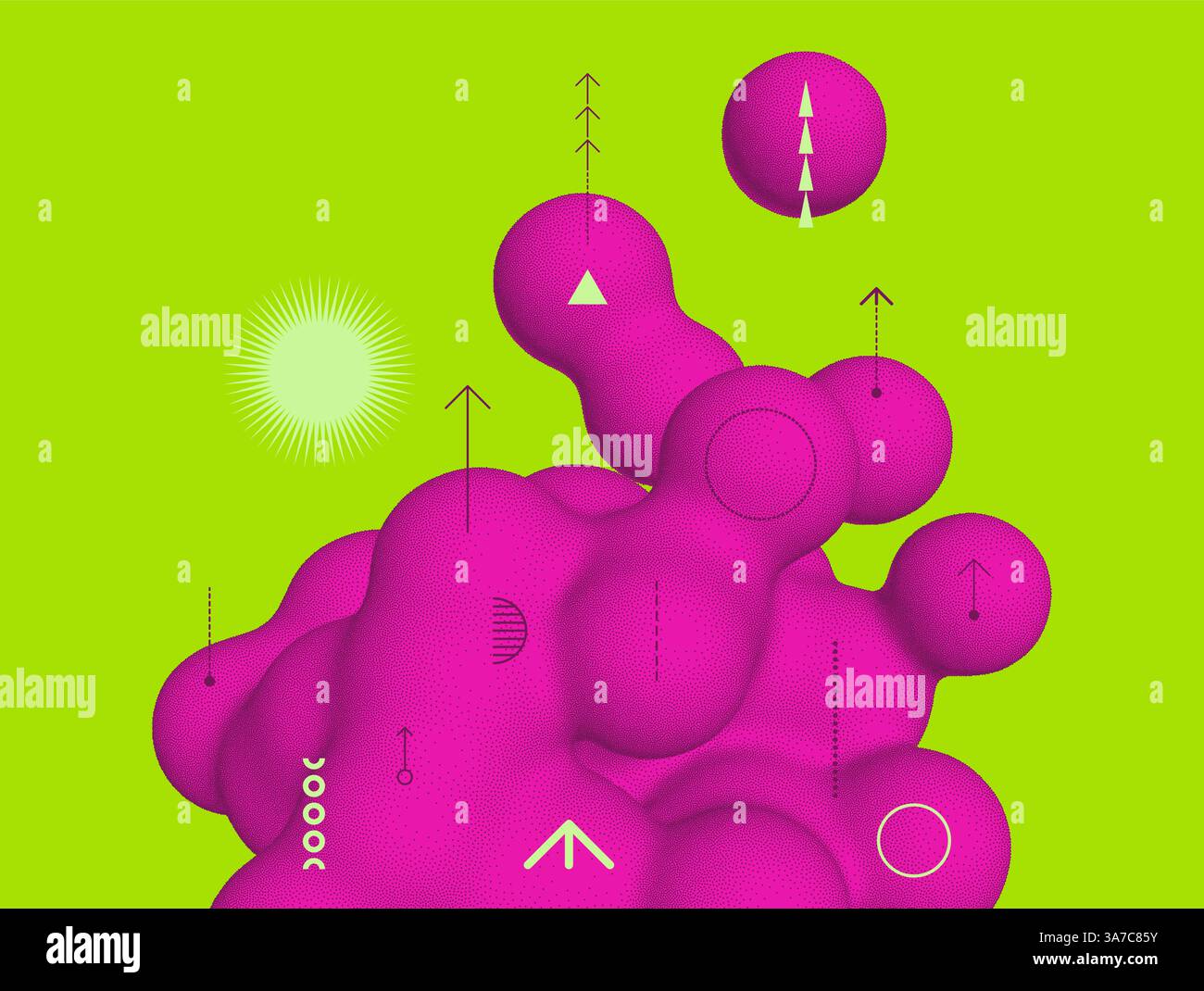 Abstract background with flowing liquid form. 3D liquid amorphous graphic element. Composition ...