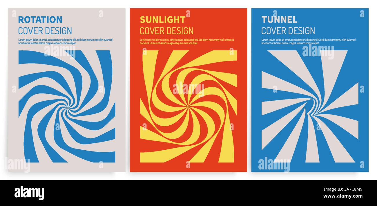 Pattern with optical illusion. Abstract striped background. Cover ...