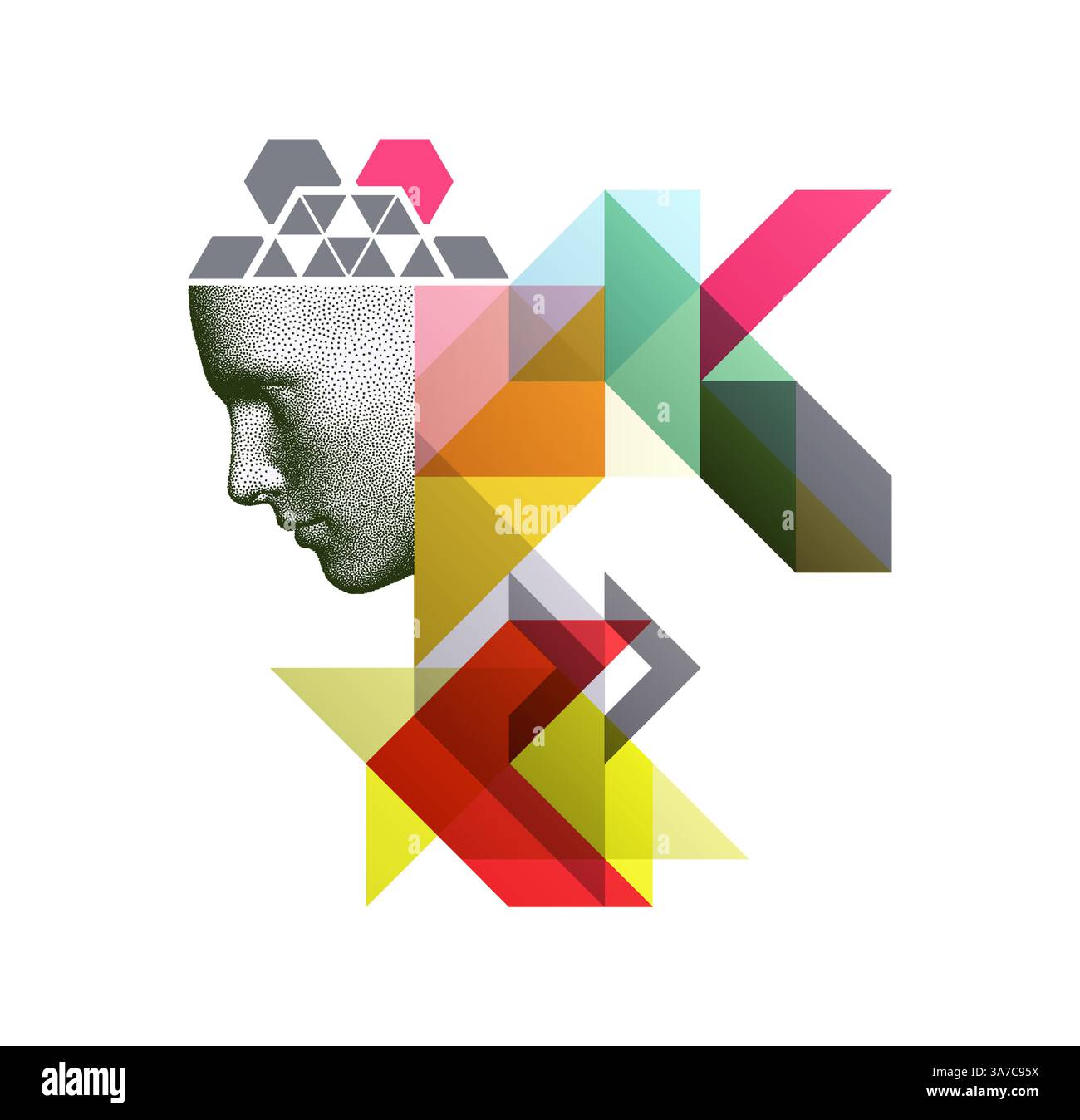 Machine learning. Futuristic artificial intelligence concept. Art ...