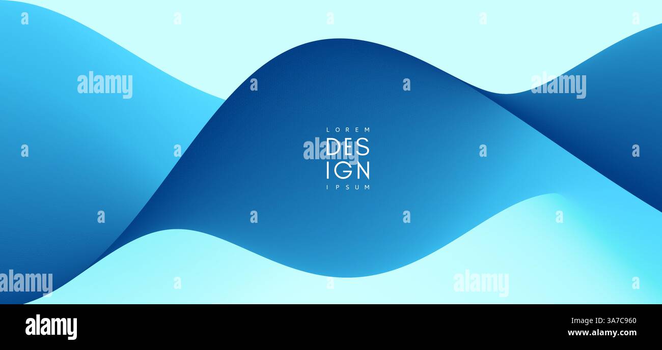 Blue abstract ocean seascape. Sea surface. Realistic landscape with ...