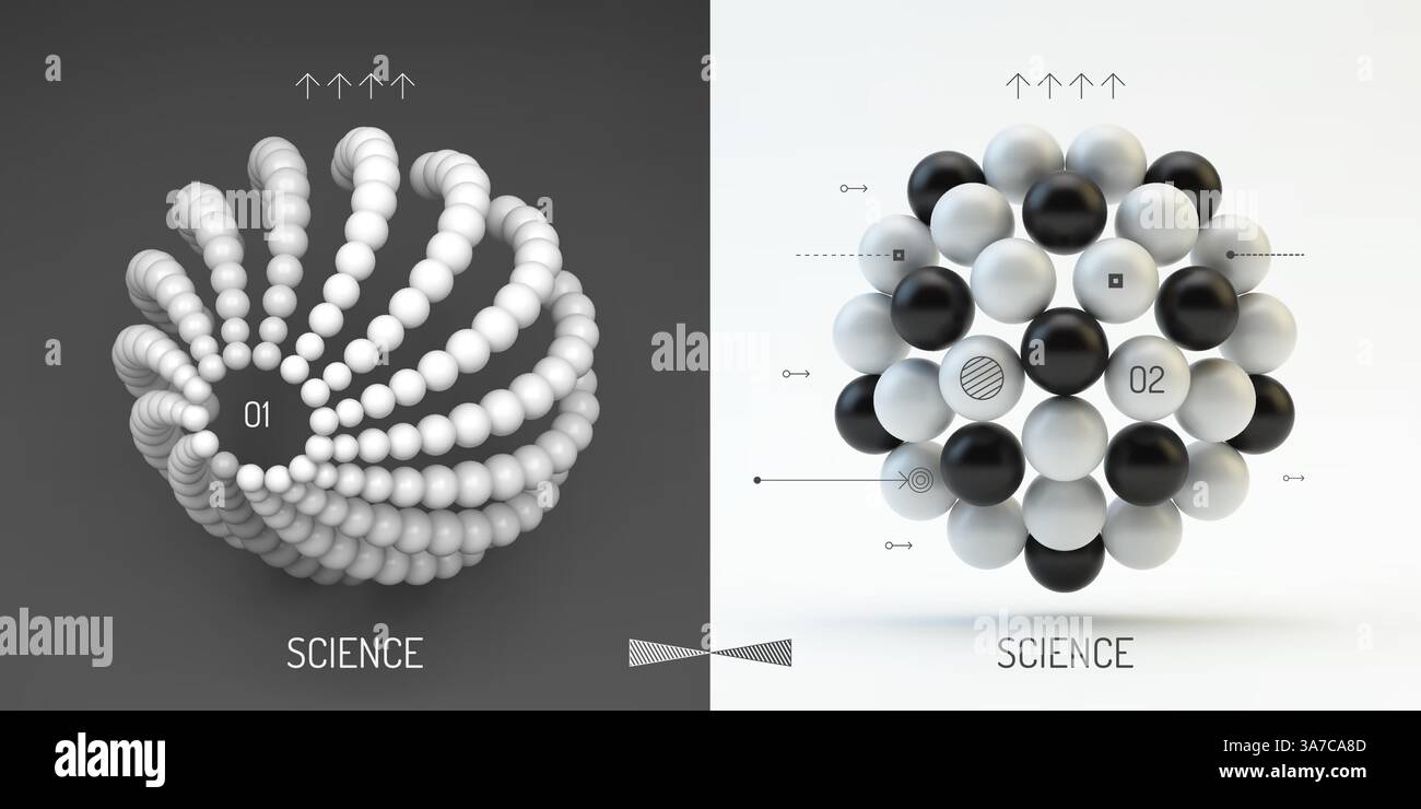Molecule. A sphere of small balls. Concepts of chemical investigation ...