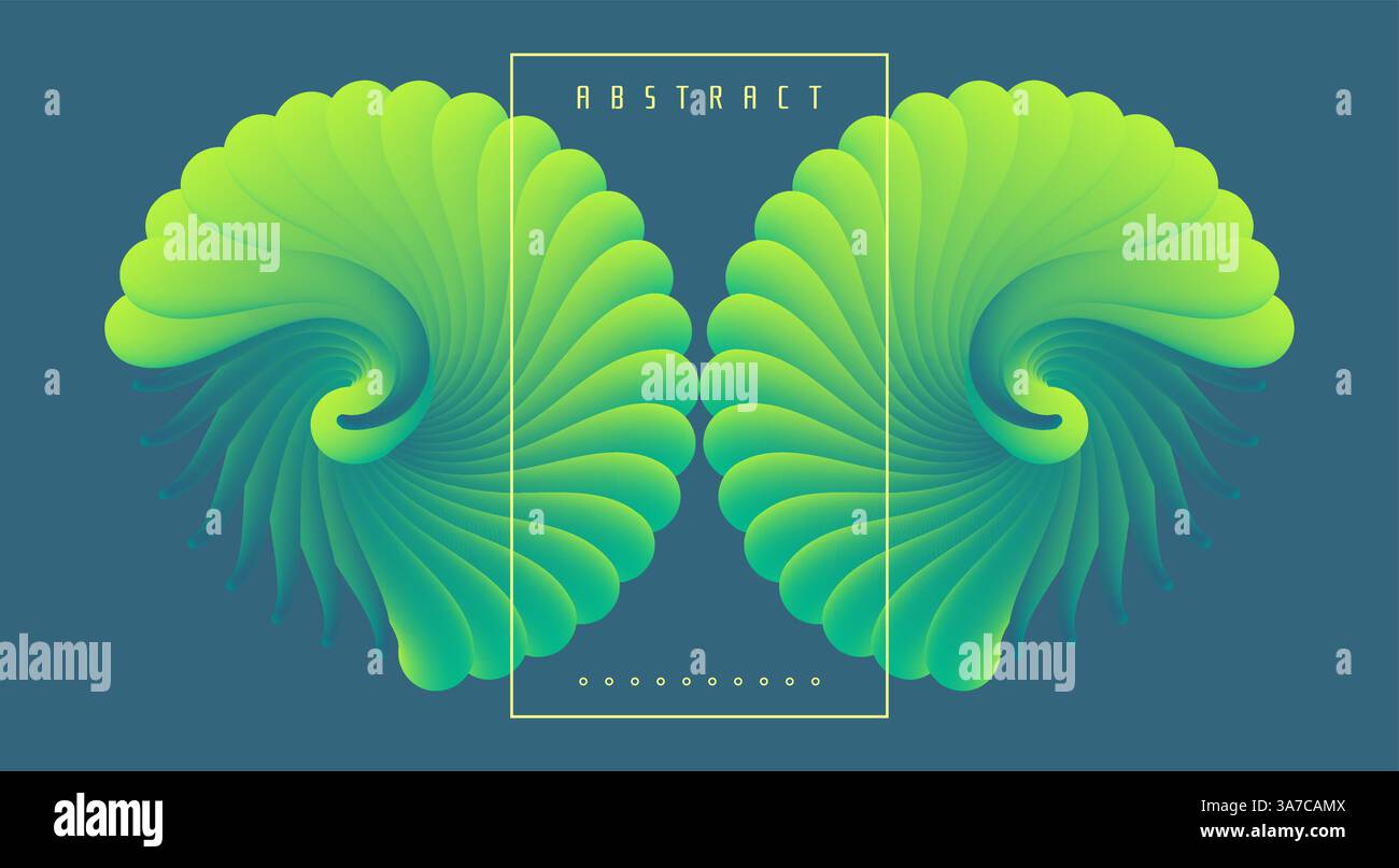 Nautilus shell. Abstract design element. Spiral, rotation and swirling movement. Cover design ...