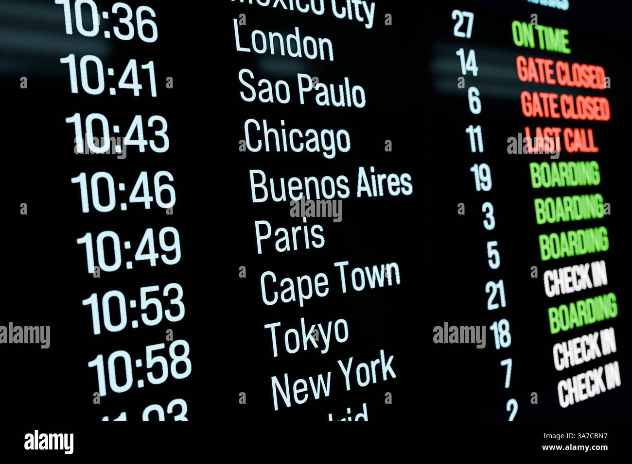 Airport departure board, travel information Airport departure board ...