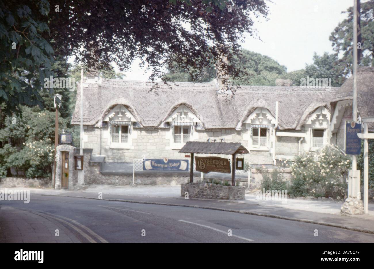 A charming 1960s scene in Shanklin, Isle of Wight, showing a ...