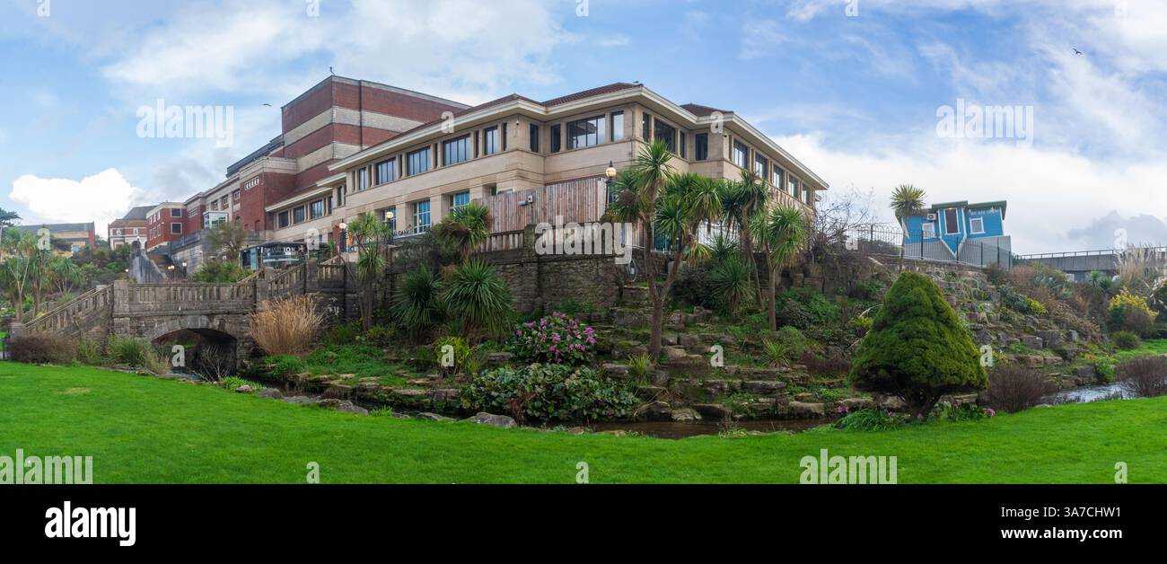Lower Gardens, Bournemouth, UK - February 23rd 2024: The gardens ...