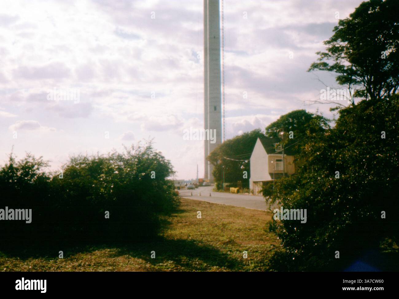 This 1978 photograph shows one of the concrete towers of the Humber ...