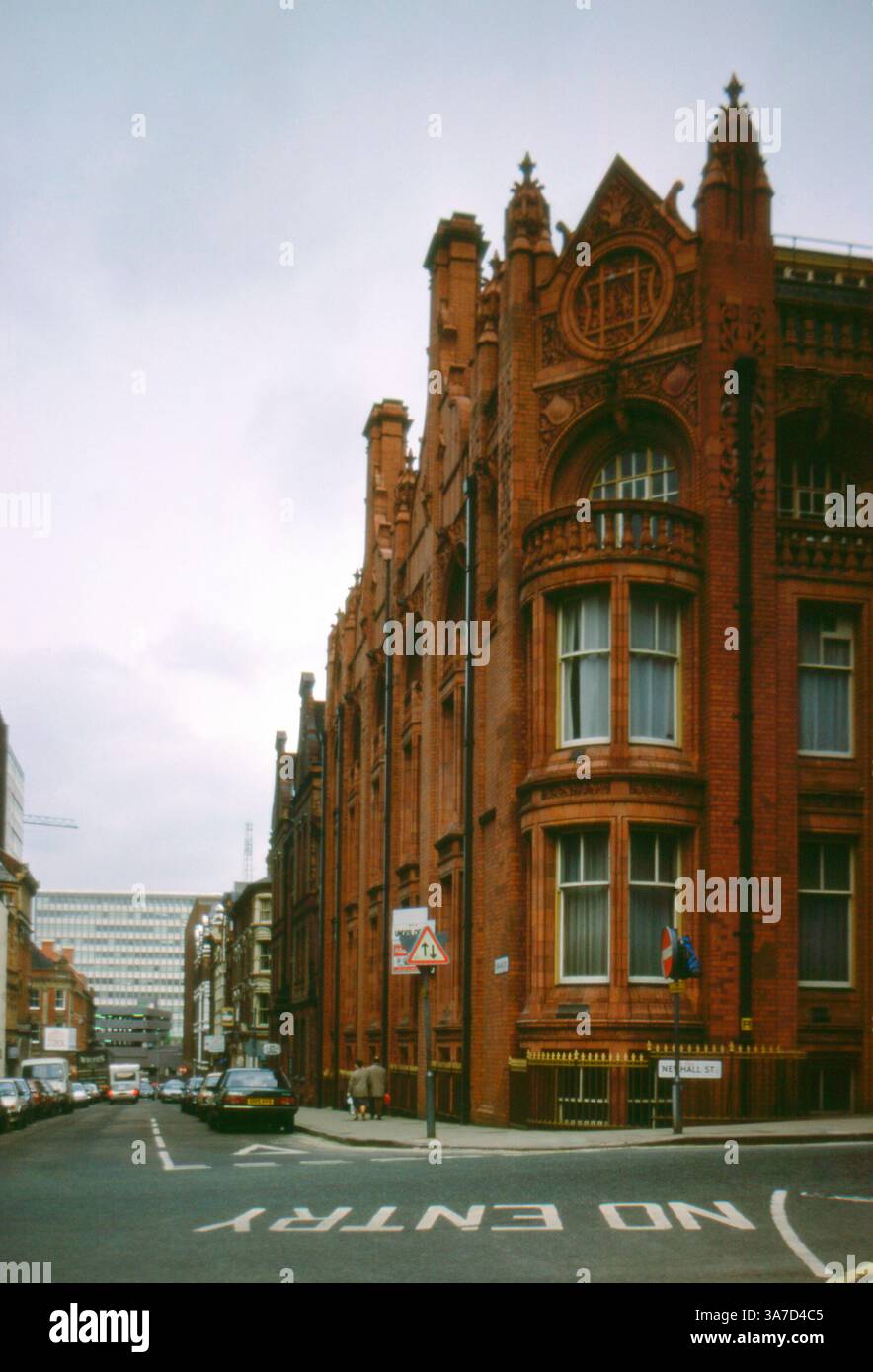Newhall Street, Birmingham, April 1988. This image captures the richly ...