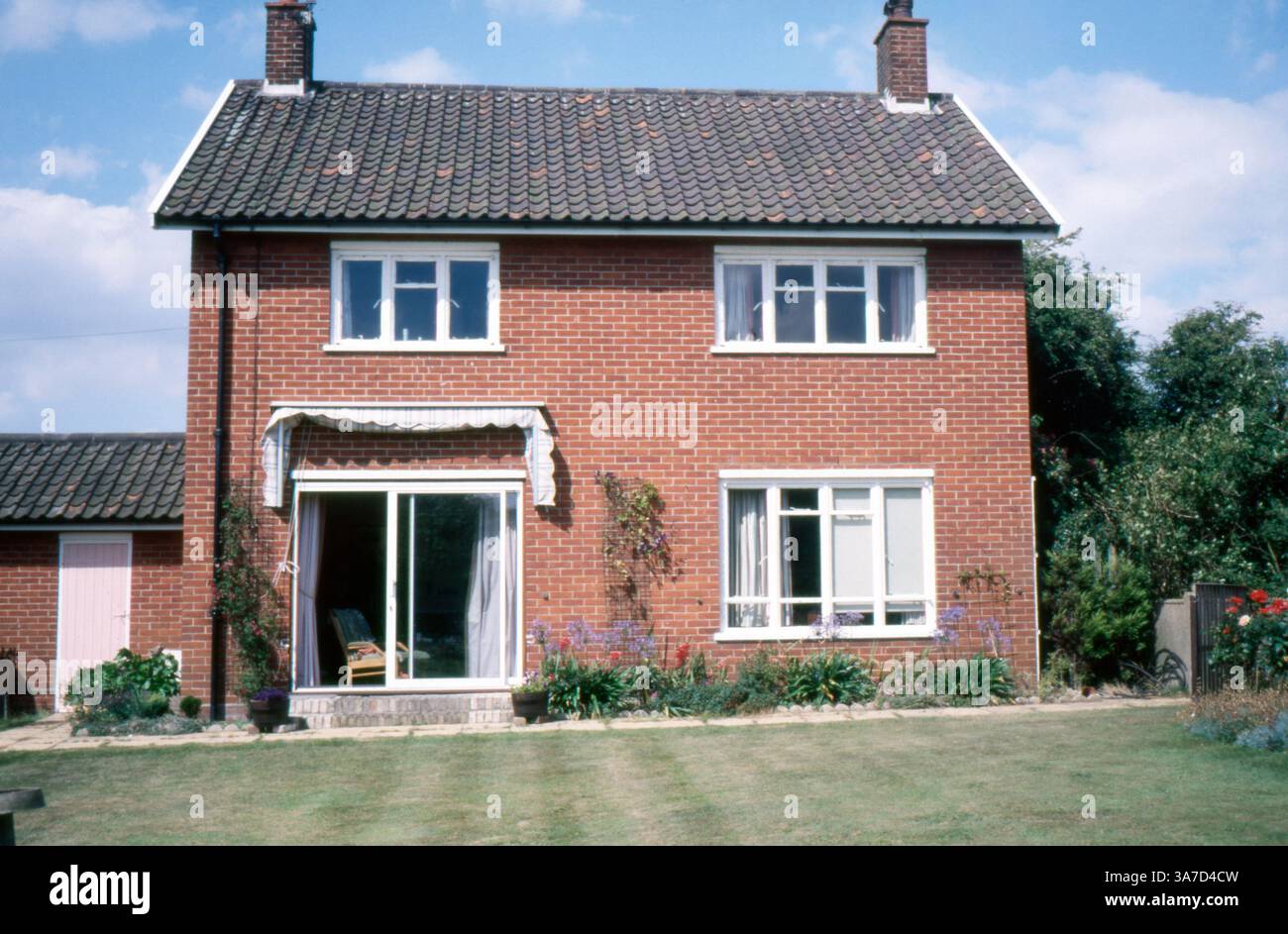 A typical British detached house photographed in August 1988 ...