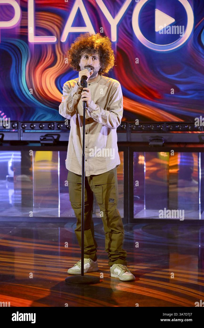 Rome: Rai Studios ex Dear. Play List broadcast. In the photo: Gio Evan ...