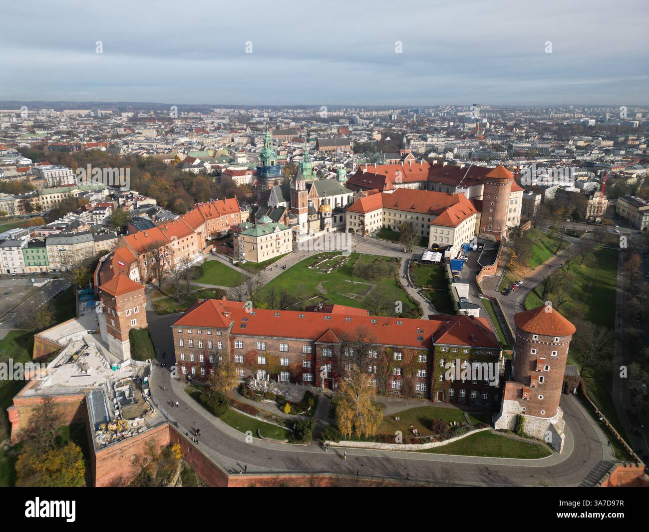 Aerial view of Wawel Castle, Krakow Stock Photo - Alamy