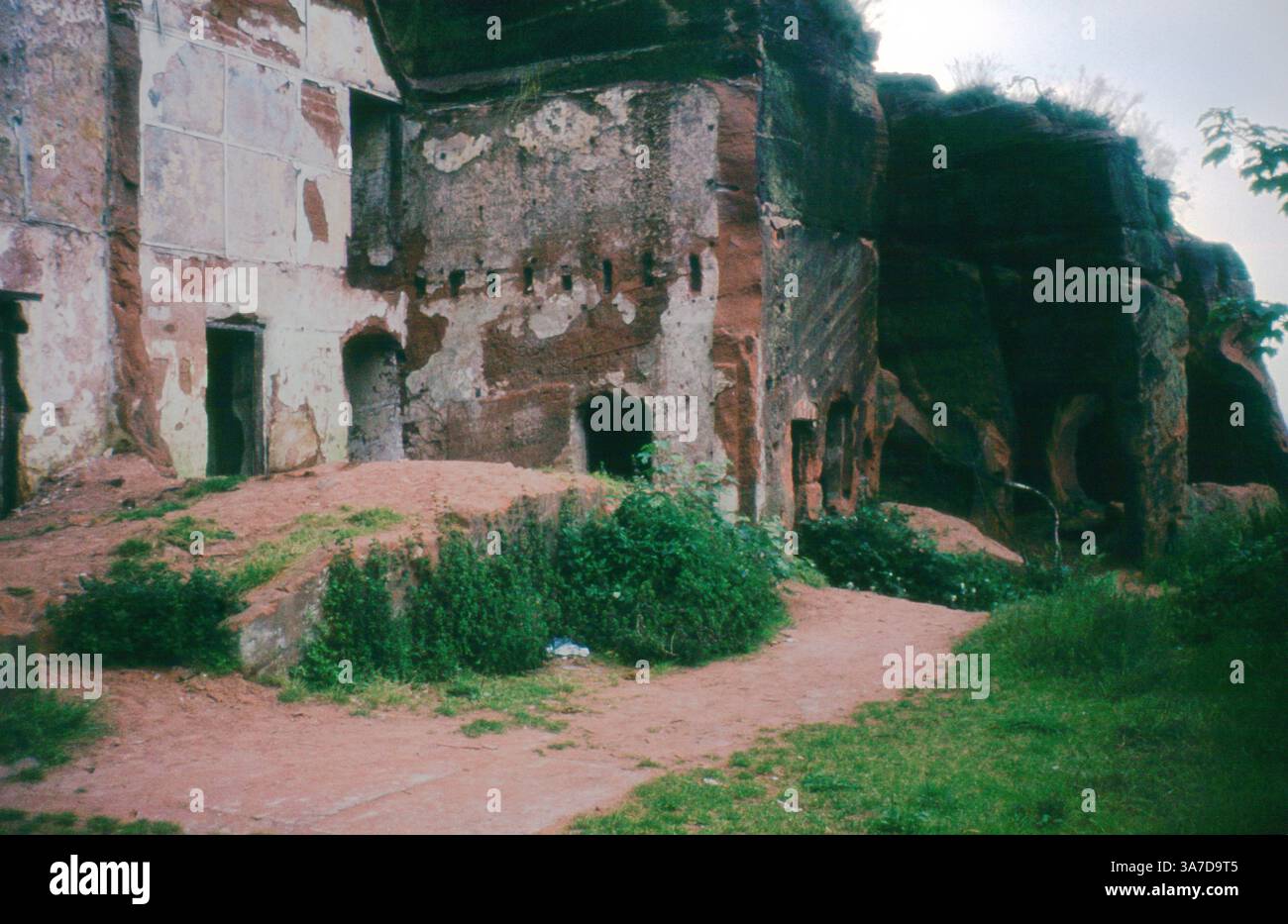 A view of the ancient rock-cut dwellings at Holy Austin Rock Houses ...