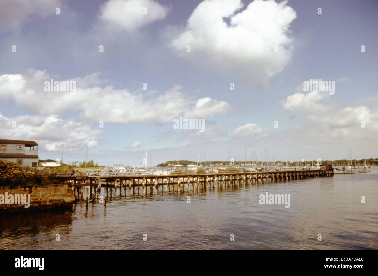 A peaceful waterfront scene at Salem, New Jersey, showing a weathered ...