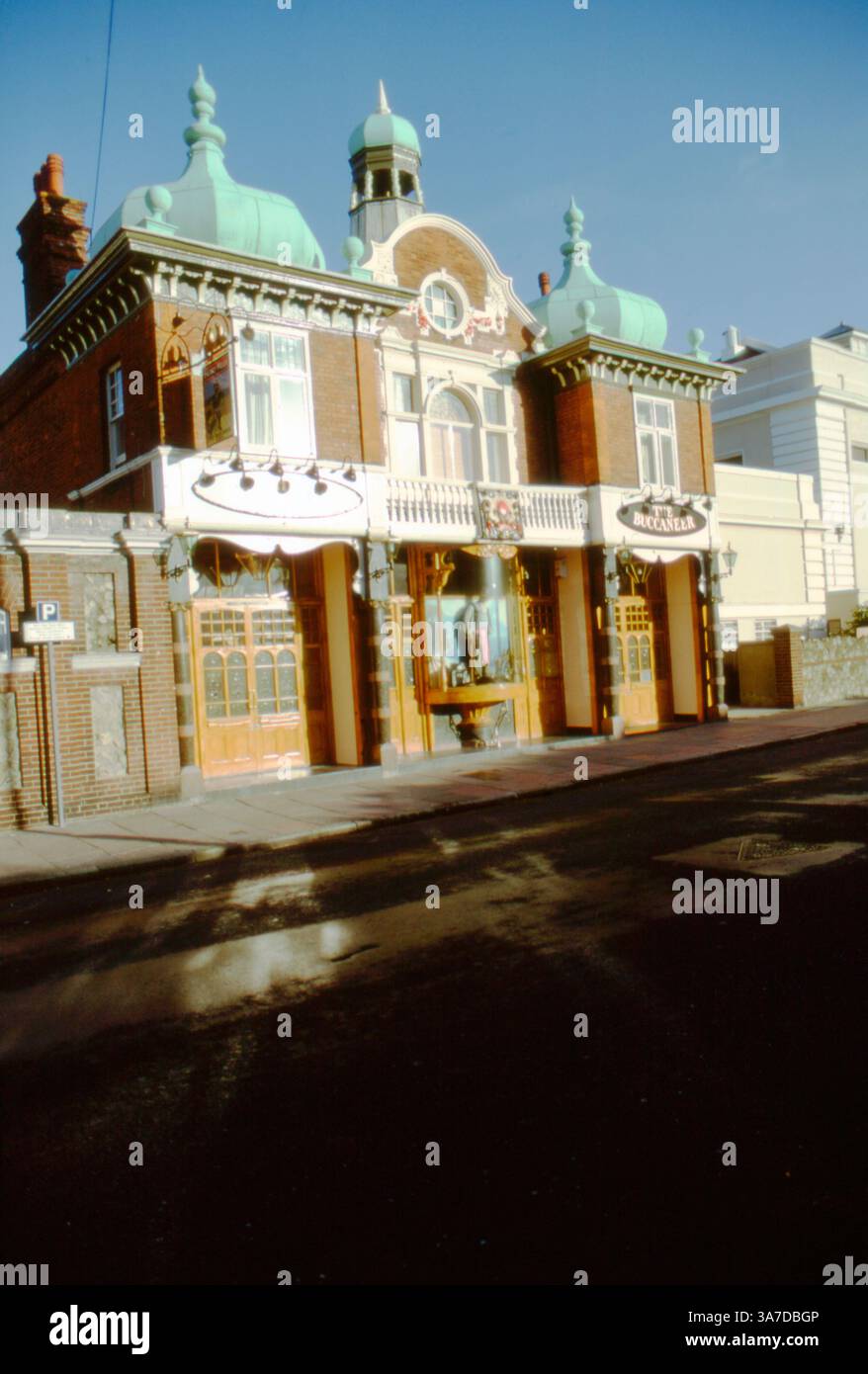 The Buccaneer pub in Eastbourne, England, housed in a distinctive ...