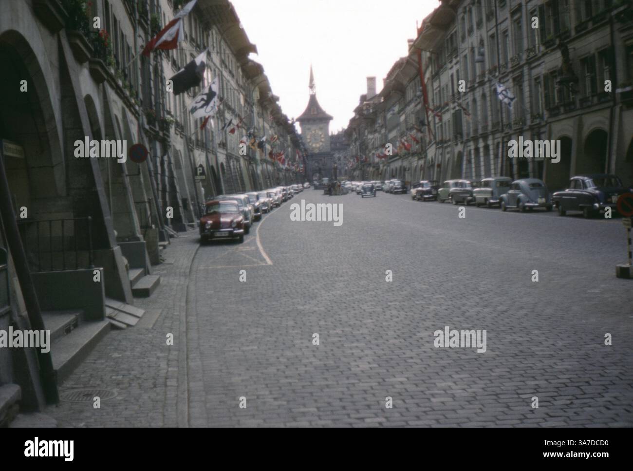 The Kramgasse in the Old City of Bern, Switzerland, photographed in ...