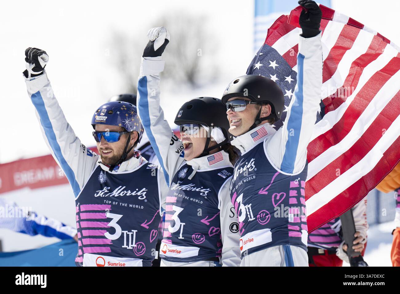Gold medalists Christopher Lillis of USA, Kaila Kuhn and Quinn ...