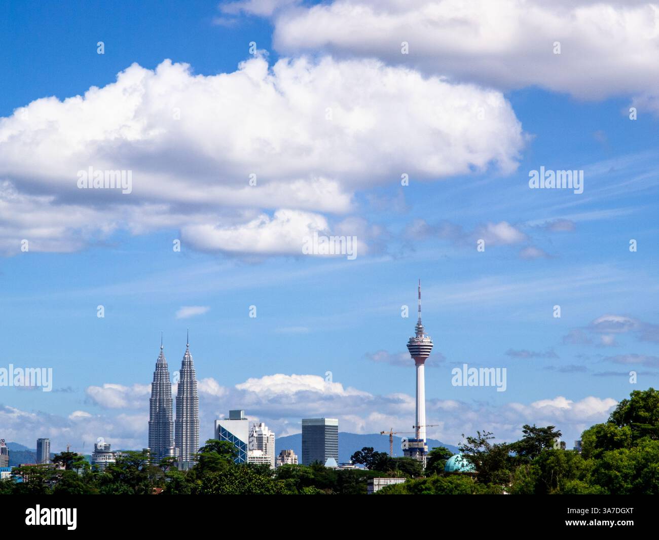 A view of Kuala Lumpur cityscape - Petronas Twin Tower and Menara Kuala ...