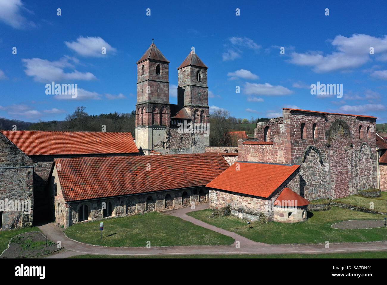 27 March 2025, Thuringia, Kloster Veßra: The former Premonstratensian ...
