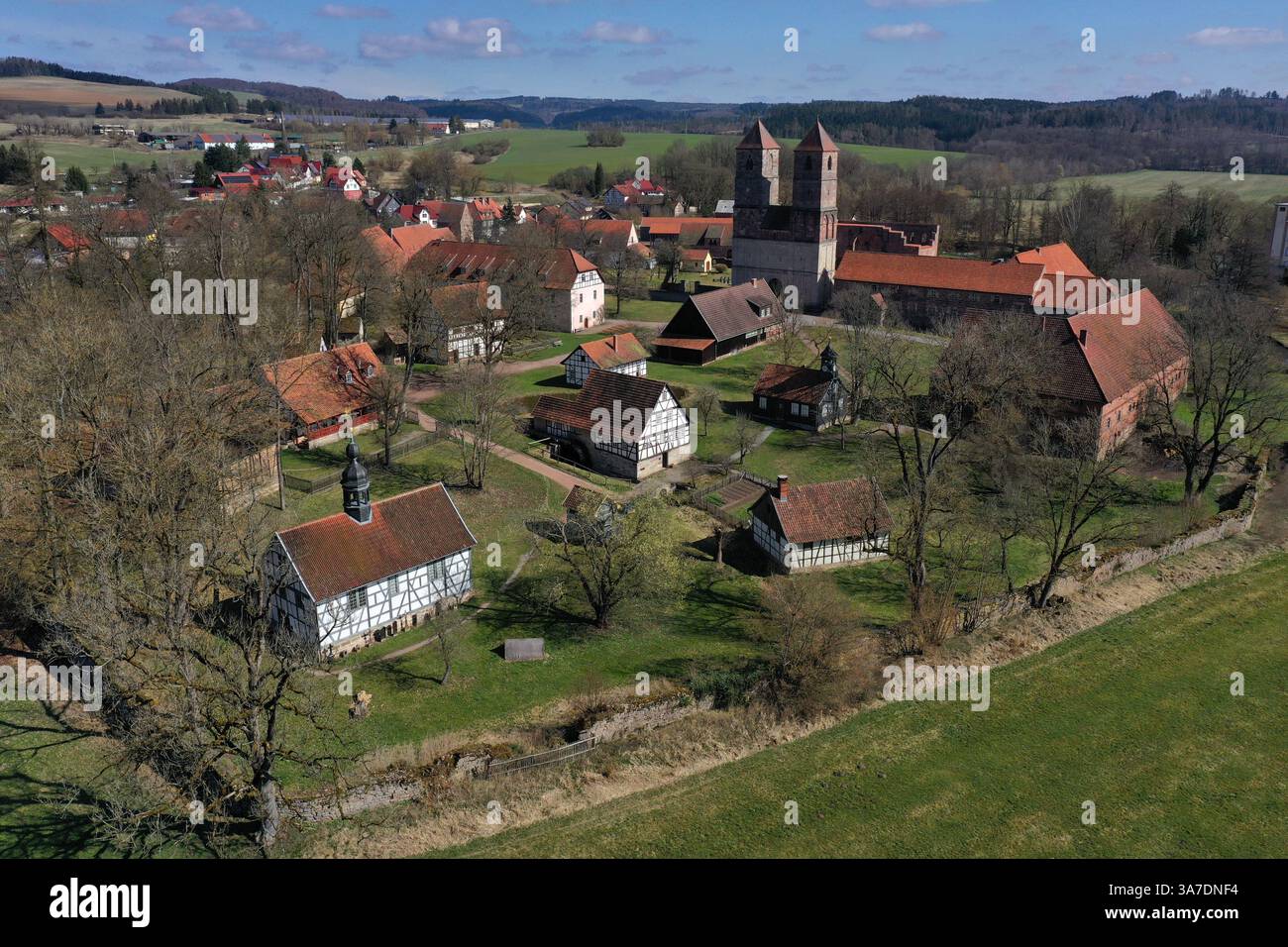 27 March 2025, Thuringia, Kloster Veßra: The former Premonstratensian ...