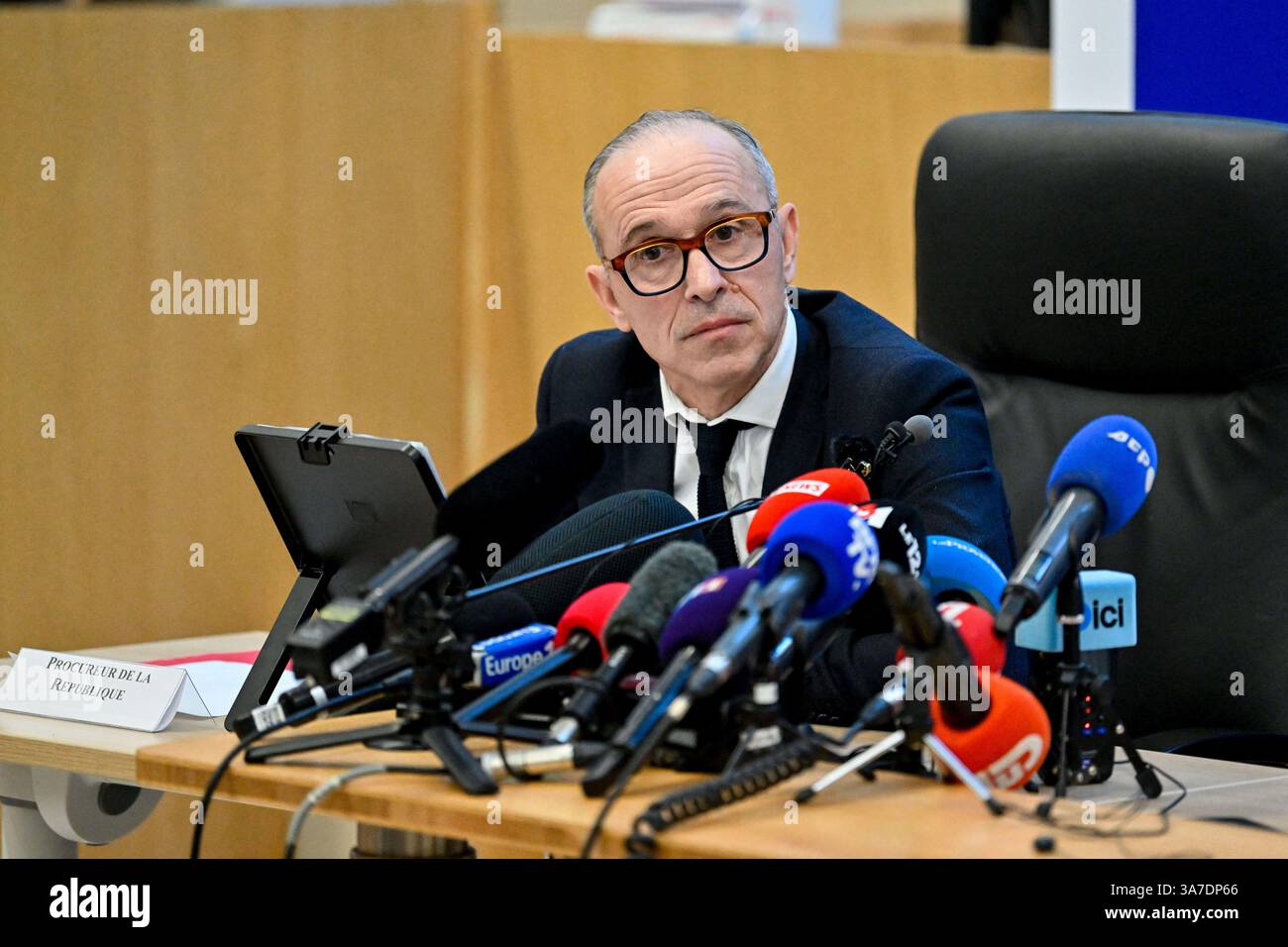 Aix-en-Provence prosecutor Jean-Luc Blachon pictured during a press ...