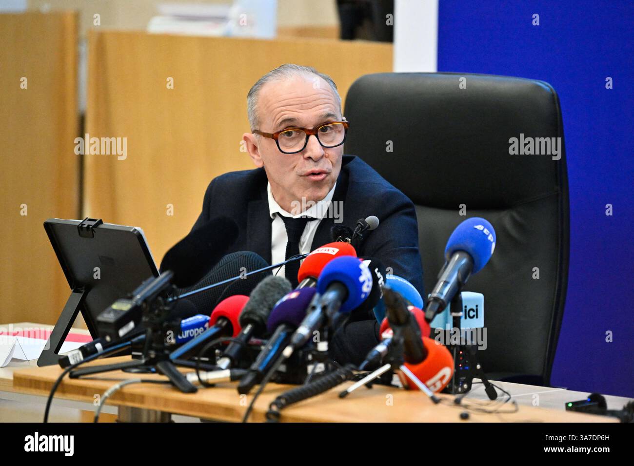 Aix-en-Provence prosecutor Jean-Luc Blachon pictured during a press ...