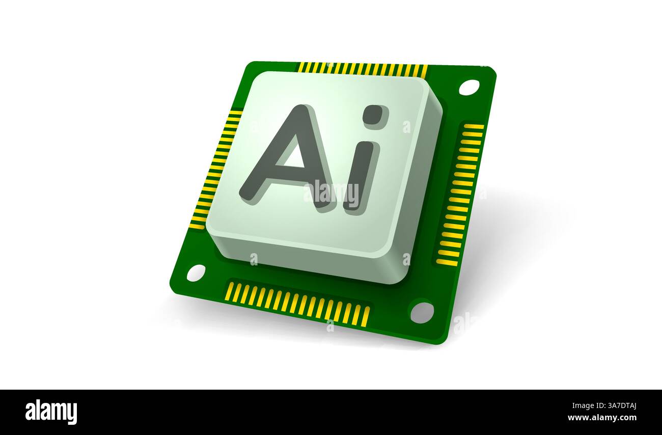 Ai chip, innovation tech, ai art technology. Vector Stock Vector Image ...