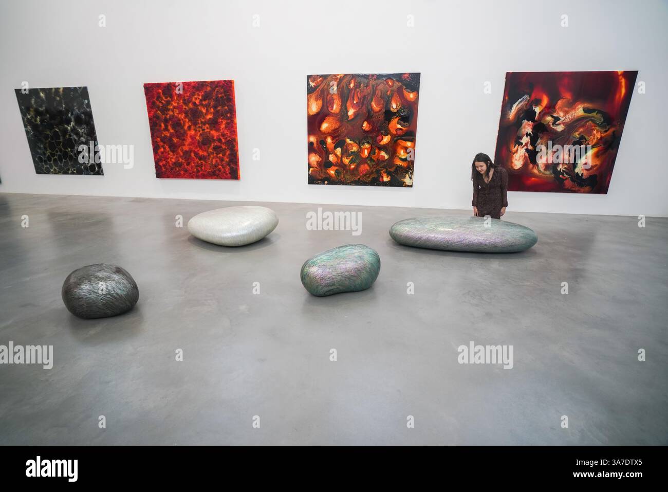 London, UK 27 March 2025. Image: Works by Bosco Sodi.Preview of Raging ...