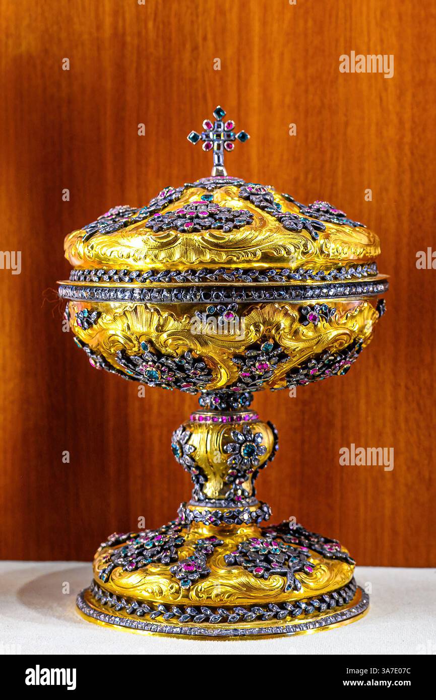 Ancient medieval religious object in the Seville Cathedral Stock Photo ...