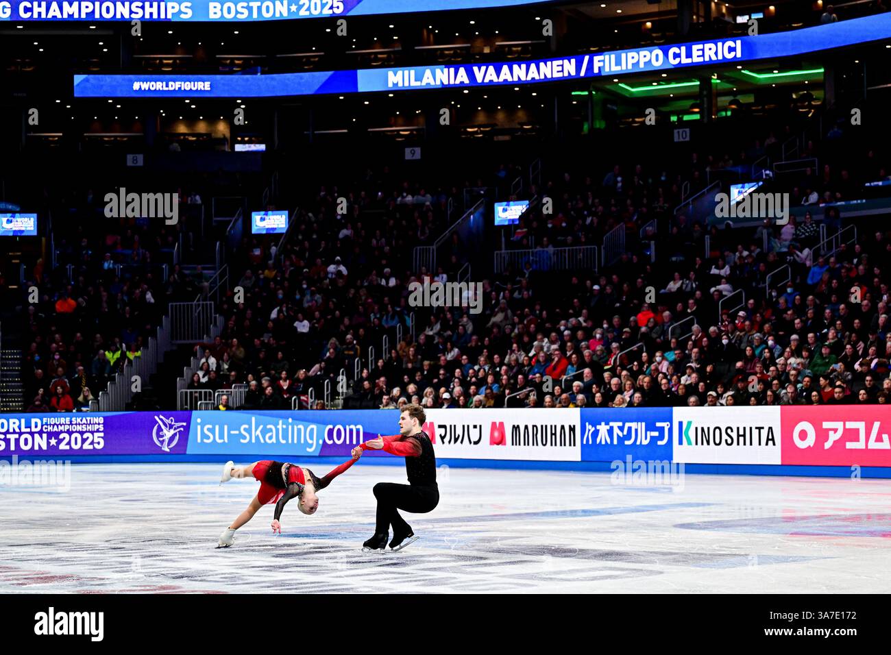 Milania VAANANEN & Filippo CLERICI (FIN), during Pairs Short Program ...