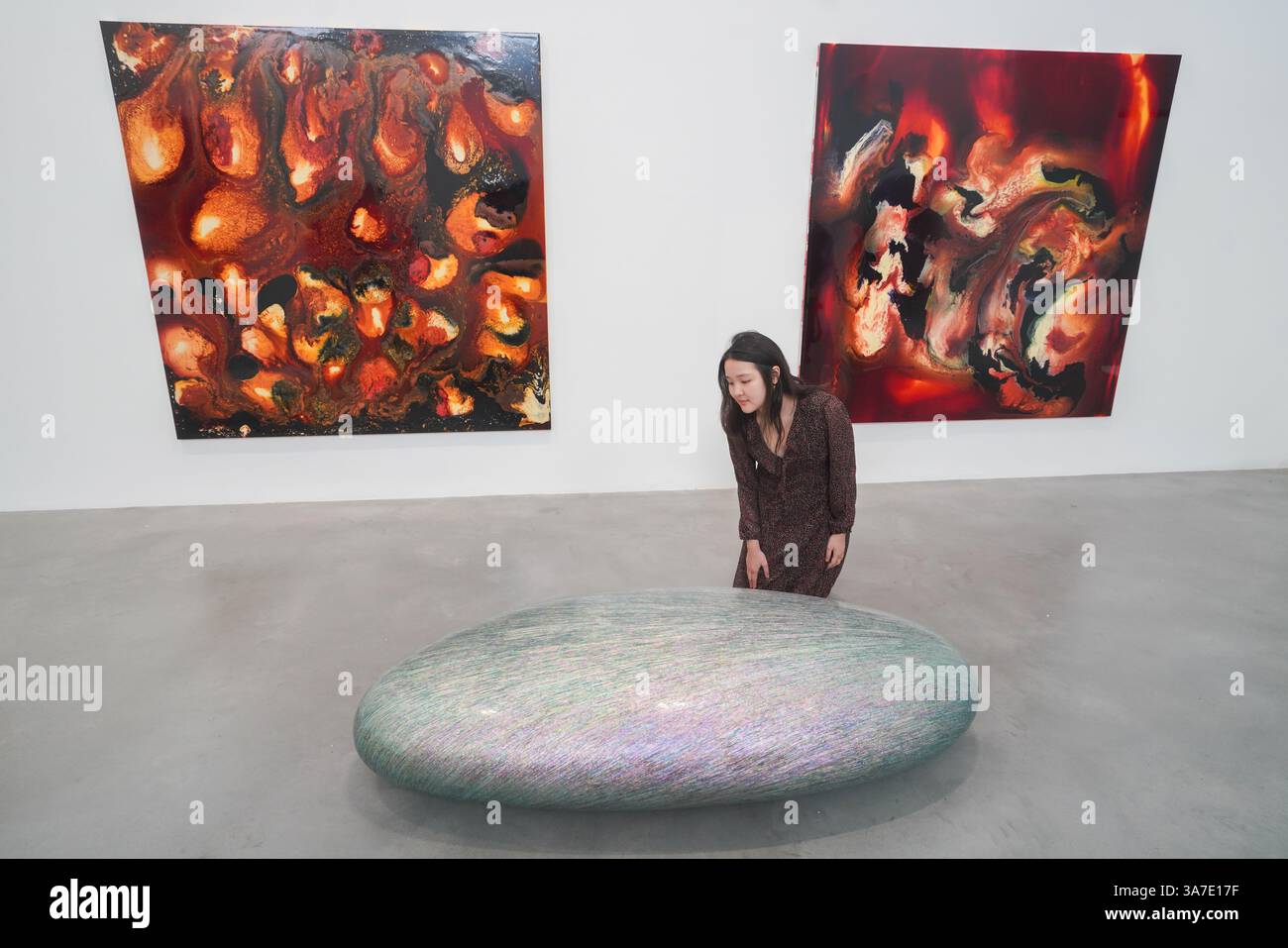 London, UK 27 March 2025. Image (foreground): Hwang Samyong, Pebbles ...