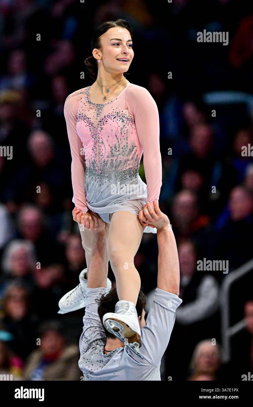 Daria DANILOVA & Michel TSIBA (NED), during Pairs Short Program, at the ...