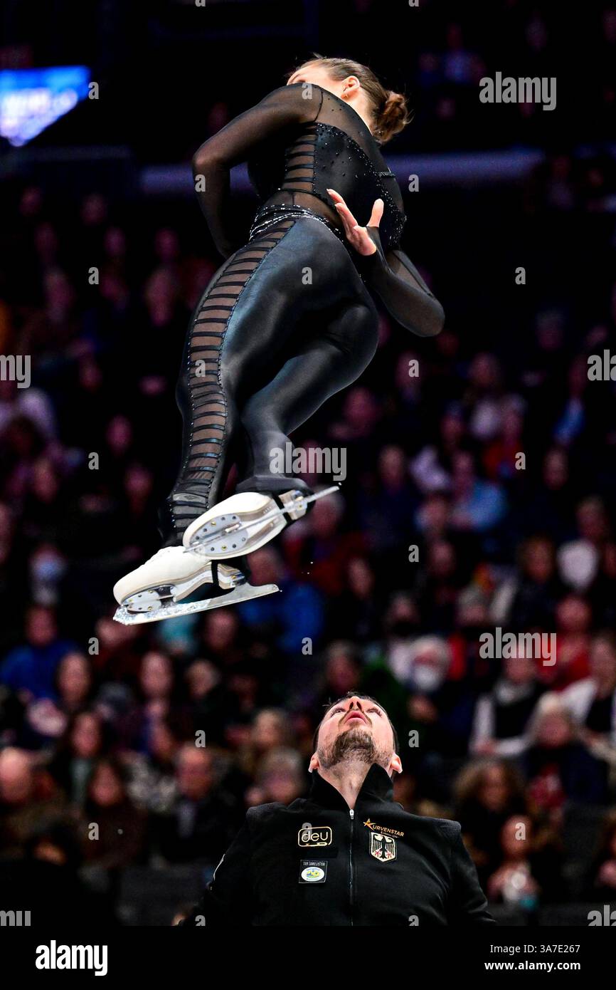 Annika HOCKE & Robert KUNKEL (GER), during Pairs Short Program, at the ...