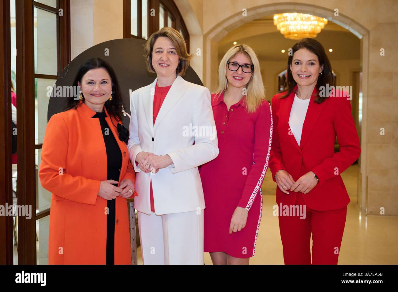Berlin, Germany. 27th Mar, 2025. Gitta Connemann (l-r), Anja Weisgerber ...