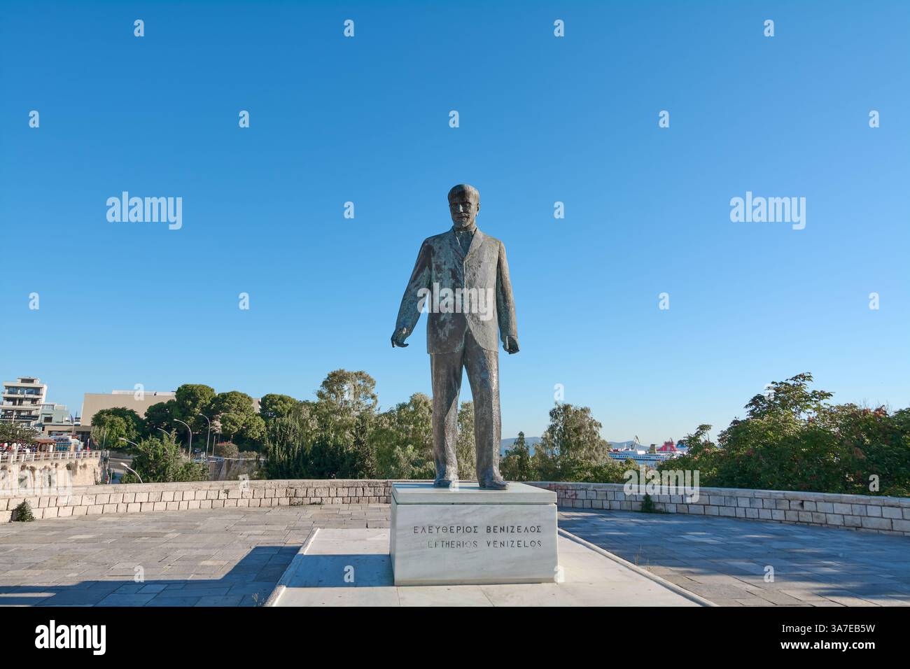Crete.Greece - March 27, 2025: Statue of Eleftherios Venizelos in ...