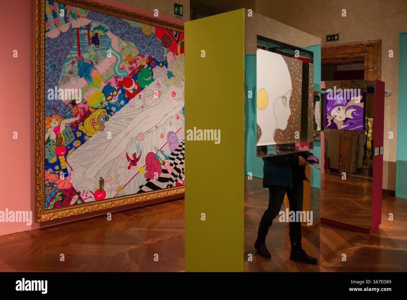 Rome, Italy March 15, 2025: Amano Corpus Animae. The largest exhibition ...