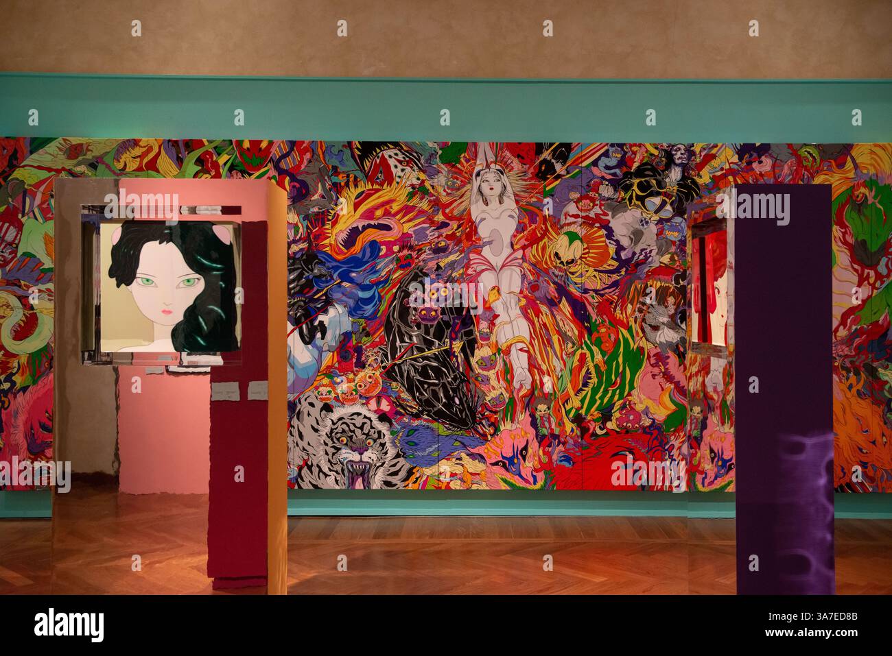 Rome, Italy March 15, 2025: Amano Corpus Animae. The largest exhibition ...