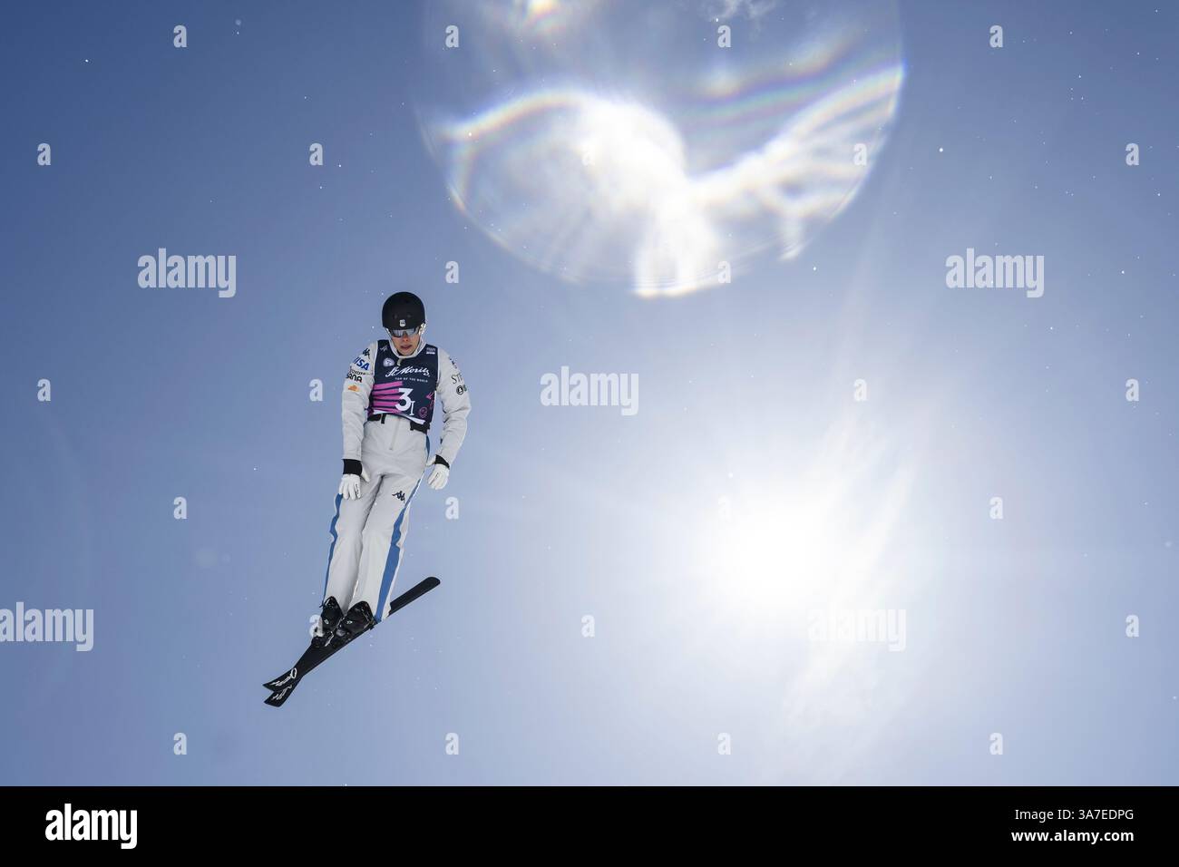 Kaila Kuhn of the U.S. competes in the Aerials Mixed Team competition ...