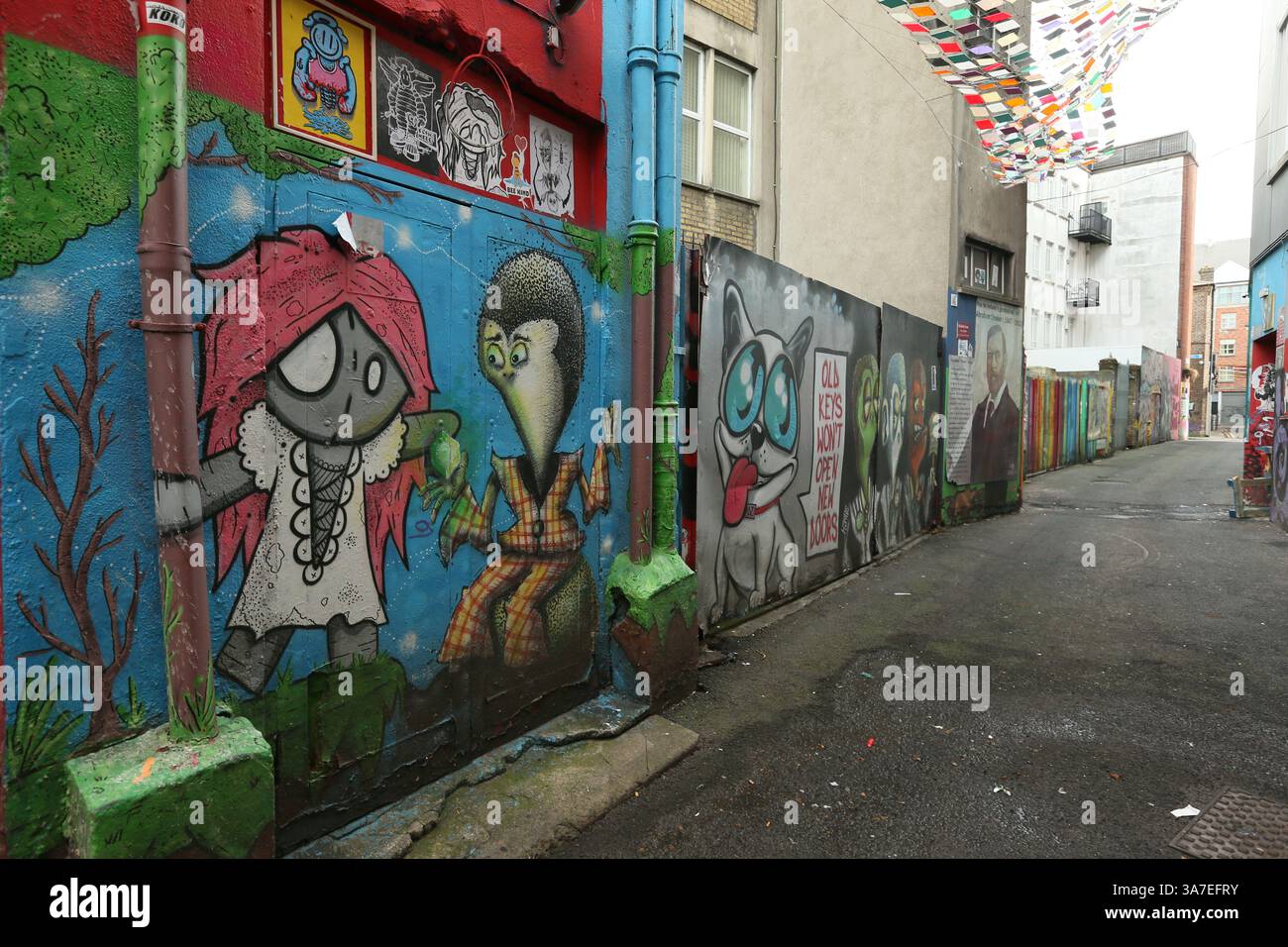 Dublin, Ireland - 21st March 2025 - Quirky street mural located on ...