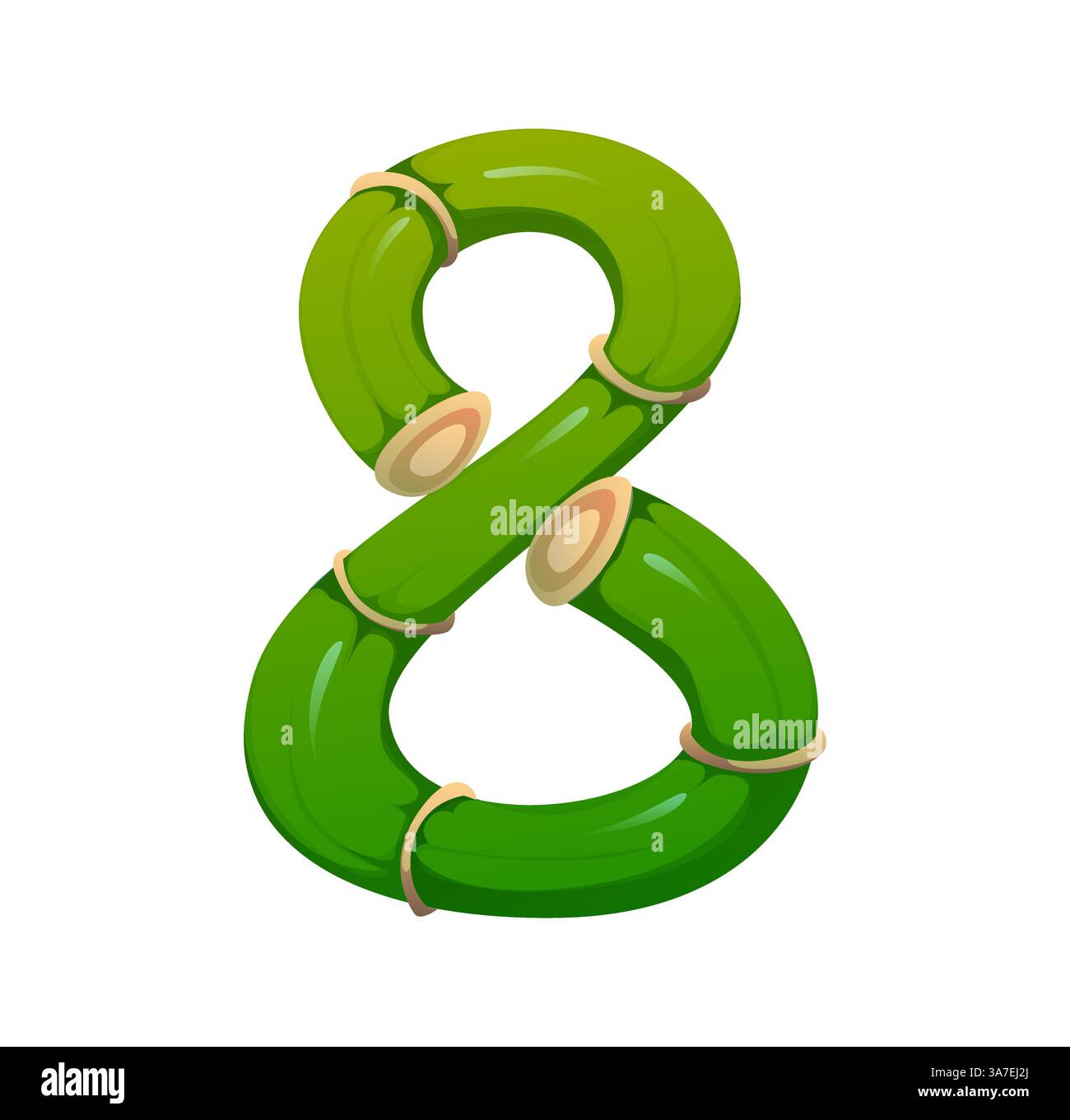 Asian nature bamboo piece font digit 8 eight. Japan forest bamboo kids ...