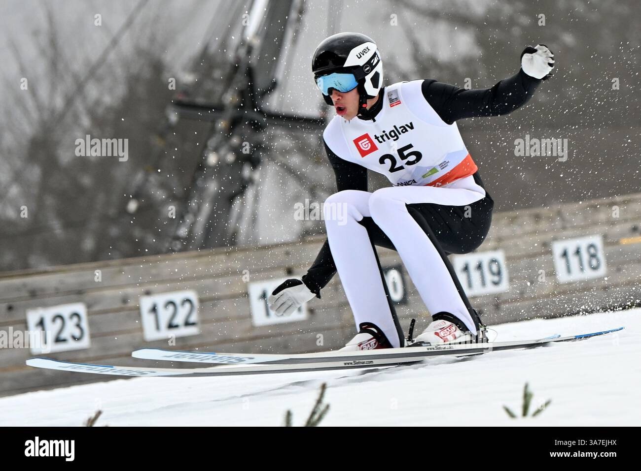 Planica Nordic Centre, Slovenia. 27th Mar, 2025. Planica, Slovenia, March 27th 2025: Daniel ...