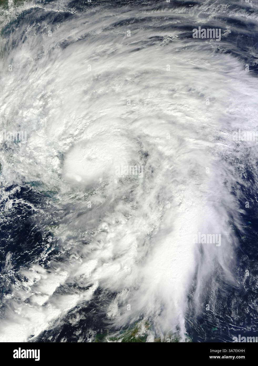 Oct. 25, 2012 - Hurricane Sandy is seen churning over the Bahamas in ...