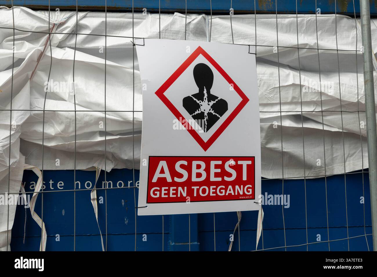 Warning and symbol: no access, forbidden entry. Toxic substances ...