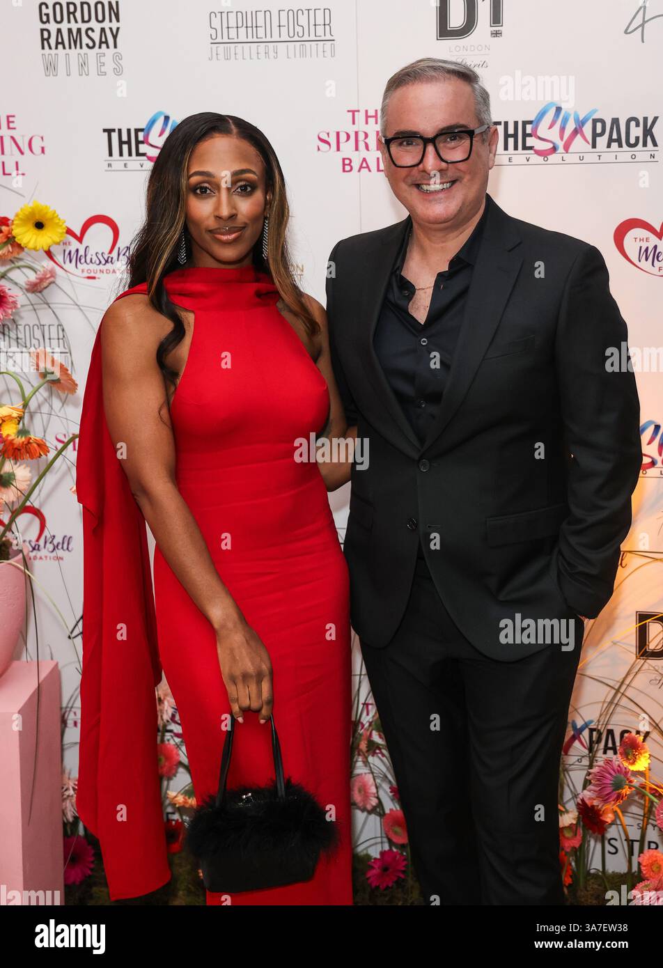London, UK. 26th Mar, 2025. Alexandra Burke and Nick Ede attend the ...