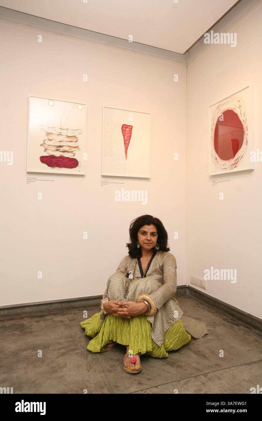 NEW DELHI, INDIA - OCTOBER 17: Artist Manisha Gera Baswani with her ...