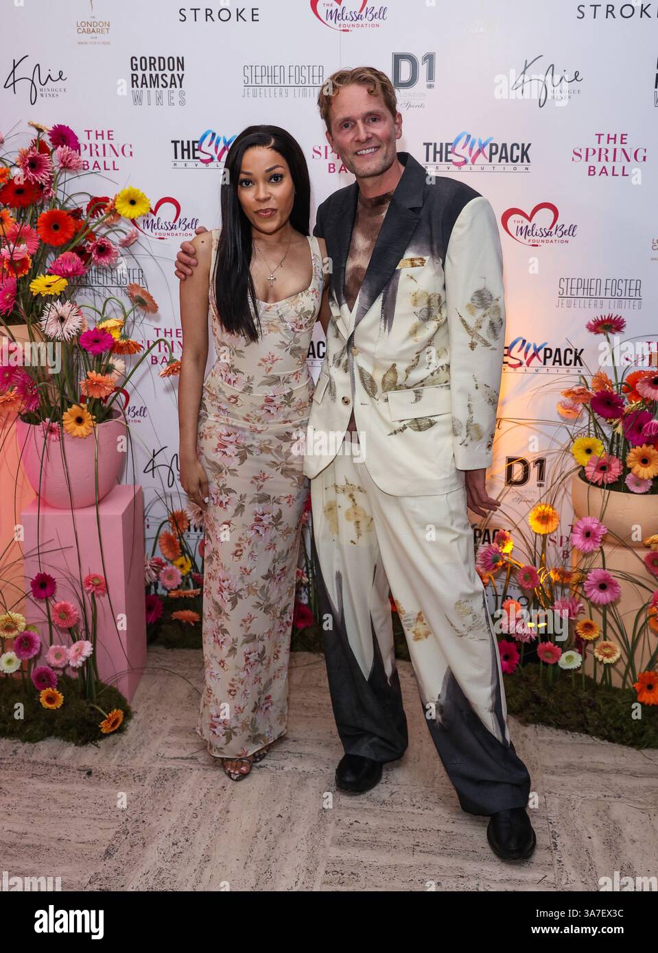 Dionne Bromfield and Toby Gad attends the Spring Ball 2025 in Aid of ...