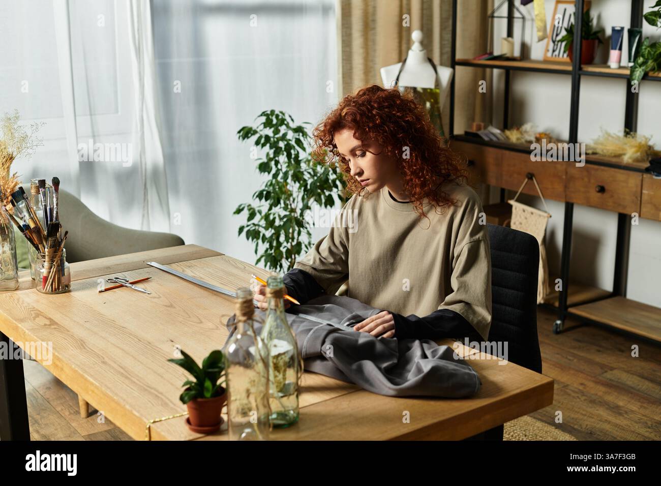 A talented woman displays her design skills while engaged in a creative ...