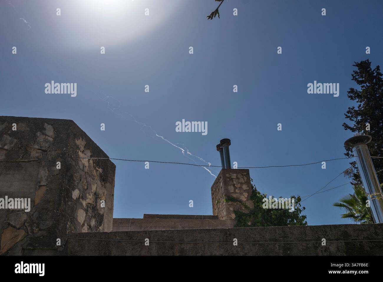 Moshav Beit Zayit, Israel. 27th Mar, 2025. An Israeli Air Force Iron ...