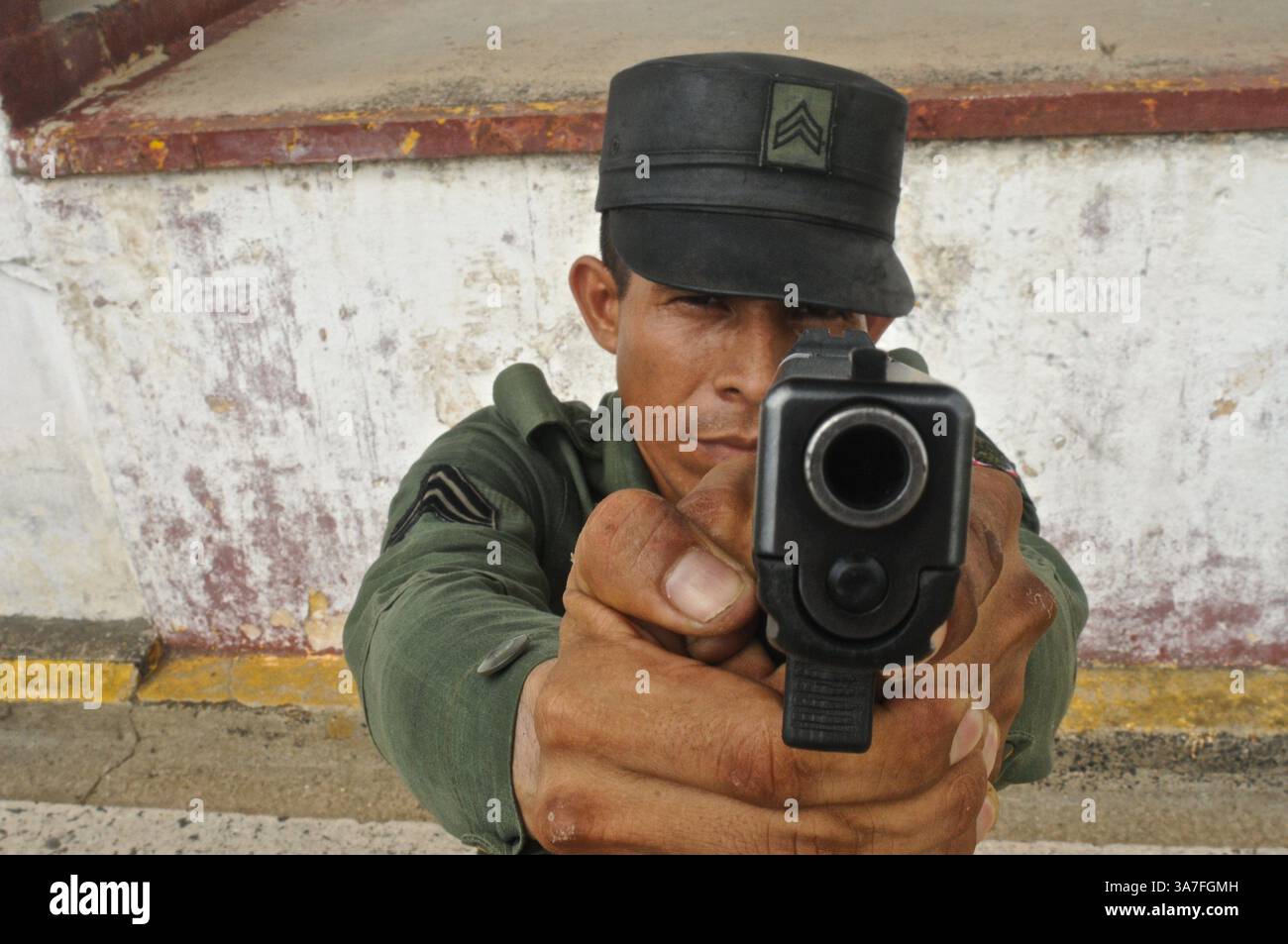 July 11, 2010 - Panama, Panama, Panama - Uniformed police officer ...