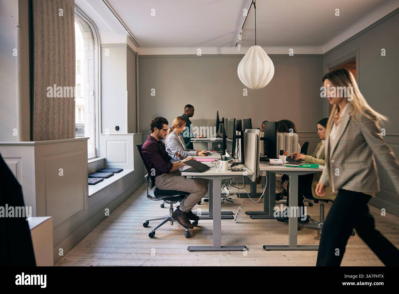 Group corporate professionals walking hi-res stock photography and ...