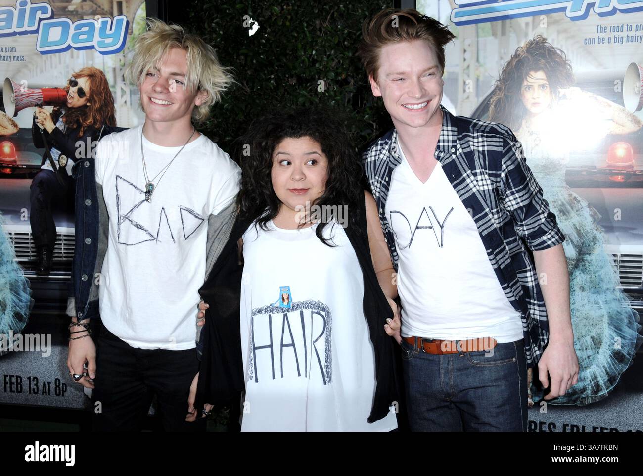 Ross Lynch, Raini Rodriguez and Calum Worthy at the Disney Channel ...